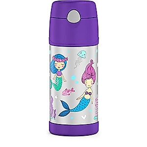 Thermos Funtainer 12 Ounce Bottle, Purple Mermaid
