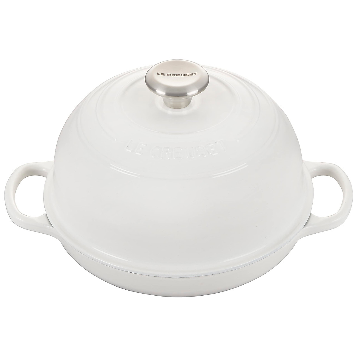 Le Creuset Enameled Cast Iron Bread Oven, White, 1.75 qt.