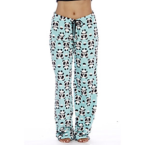Just Love Women's Plush Pajama Pants, X-Large, Panda Jam