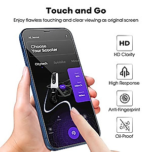 JETech Full Coverage Screen Protector for iPhone 12/12 Pro 6.1-Inch, Tempered Glass Film with Easy Installation Tool, Case-Friendly, HD Clear, 3-Pack