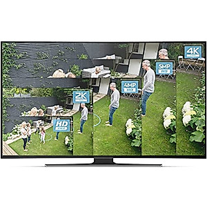 Amcrest 4K NV5216E-8P (16CH 1080P/3MP/4MP/5MP/6MP/4K/12MP) Network Video Recorder (8-Port PoE) - Supports up to 16 x 4K IP Cameras, Supports up to 2 x 10TB Hard Drives (Not Included)