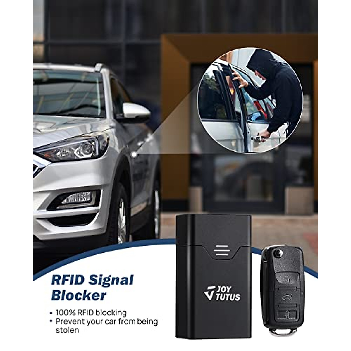 JOYTUTUS RFID Key Fob Protector, Aluminium Box for Fob Protector Signal Blocking, Key Fob Signal Blocker, Car Keyless Entry Fob Signal Blocking Case, Key Fob Protector RFID Blocking Box