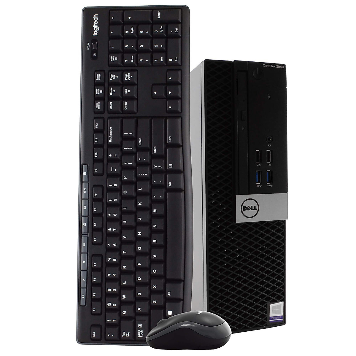 Dell Optiplex 3040 Desktop Computer PC, Intel Quad-Core i5, 2TB HDD Storage, 16GB DDR3 RAM, Windows 10 Pro, DVD, WiFi, New 24in Monitor, Wireless Keyboard and Mouse (Renewed)
