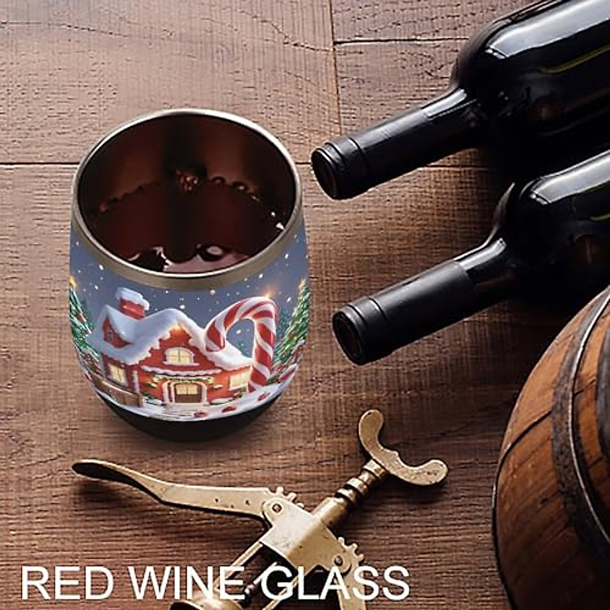 OPTKSNCU 304 Stainless Steel Insulated Cup with Lid, Candy House Print Durable, And Easy to Clean – Ideal for Home, Office, And Gift Giving