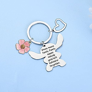 Nfyxcaz Stitch Ohana Keychain Ohana Means Family Key Chain Cartoon Key Ring Stitch Key chain Jewellery Gifts Gift for Best Friend