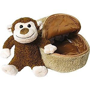 Kids Beige Backpack with Monkey Stuffie -Affordable Gift for Your Little One! Item #DKKI-8295C