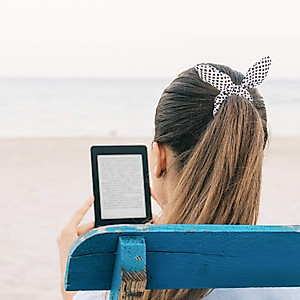 Yaomiao 12 Pieces Bow Hair Scrunchies Bunny Ear Scrunchies for Bow Silk Bowknot Bobbles Elastic Hair Ties Ropes for Women(Wave Point)