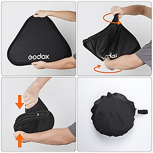 Godox 24x24inch 60x60cm Grid Strip Softbox with S2 S-Type Speedlite Bracket Bowens Mount for Godox V1 Series, AD200Pro, AD200, AD400Pro, V860II, TT350 Series Flash Speedlites