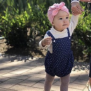 Solalux Turbans for Baby Girl Cotton Baby Turban Bow Beanie Infant Hats 0-3 Years