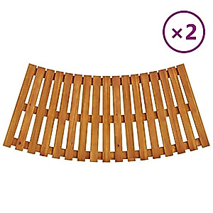 GOLINPEILO 2 pcs Spa Steps Solid Wood Acacia, Wooden Spa Steps, Hot Tub Step, Spa Pool Step for Outdoor Use -AA