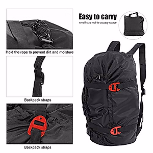 Alomejor Rock Climbing Bag Foldable Water proof Rock Climbing Bag Mountaineering Shoulder Backpack for Outdoor Camping Hiking(22 * 22 * 5cm Black)