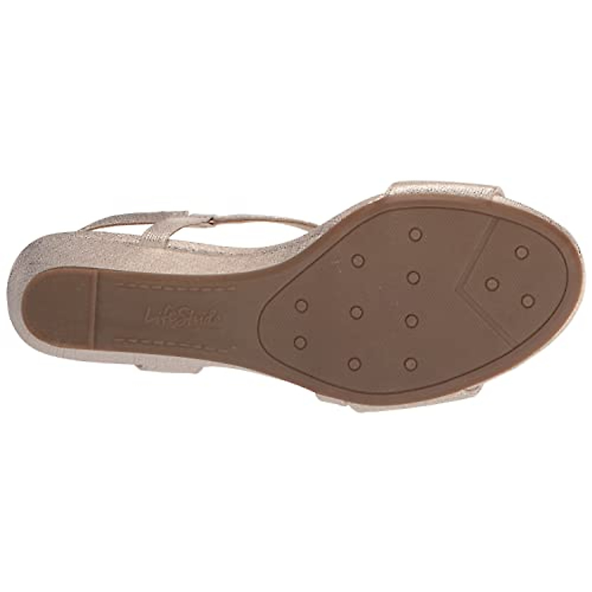 LifeStride Womens Yasmine Sandal Platino 6 M