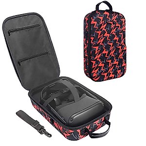 Oriolus Hard Case for Oculus Quest All-in-one VR Gaming Headset and Controllers Accessories Carrying Bag (Orange)