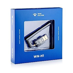 WiFi Nation® 802.11ac AC600 Fast USB WiFi Adapter, Wireless dongle with 2dBi dipole SMA Antenna, chipset: Realtek RTL8811AU, Dual Band 2.4GHz or 5GHz, Windows, MacOS and Linux Supported