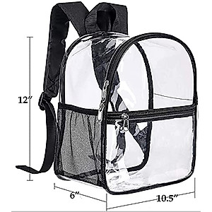 Clear Small Backpack Stadium Approved + Clear Purse Crossbody Bag, Waterproof Clear Bag for Women