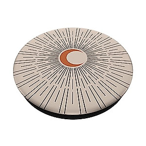 Minimal Boho Shining Crescent Moon Bohemian Aesthetic PopSockets Standard PopGrip