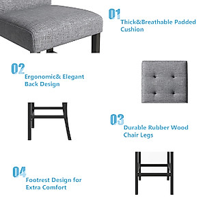 Merax 5 Piece Counter Height Dining Table Set for 4,Farmhouse Wood Kitchen Table Set,Rectangle Dining Table with 4 Upholstered Dining Chairs for Kitchen Apartment,Black