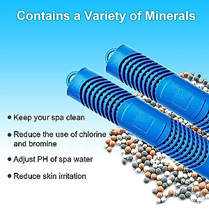 Joepoe SPA Mineral Stick,Hot Tub Stick Parts with 4 Months Lifetime Cartridge Universal for Hot Tub&Pool (Blue,3-Pack)