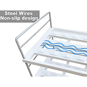 Expandable Water Bottle Organizer for Cabinet, Water Bottle Holder Storage Rack for Kitchen Pantry Organization, Height & Width Adjustable Cup Bottle Holder Shelf Organizers, Hold Up to 10 Bottles