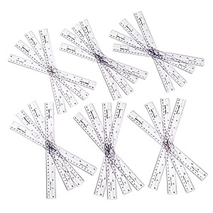 hand2mind 12 inch Transparent, Flexible Safe-T Plastic Rulers, Flat 12 in. Flexible Rulers, Safety Ruler for Measurement, Safety Kids School Supplies, Straight Shatter-Resistant Rulers (Pack of 24)