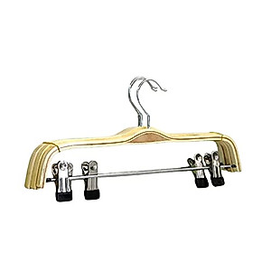 IULJH Anti-Slip Hanger Wooden Wardrobe Closet Storage Hanger for Clothes Organizer Artifact Trouser Rack ( Color : D , Size : 33cm )