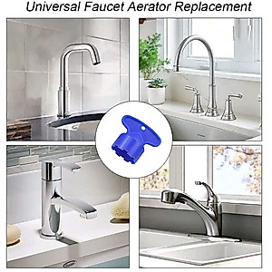 8 Pcs Faucet Aerator with Removal Tool,8 Pack Cache Aerator Replacement,Cache Faucet Aerator Key Removal Wrench Tool for Sink Tap(16.5mm 18.5mm 21.5mm 24mm)