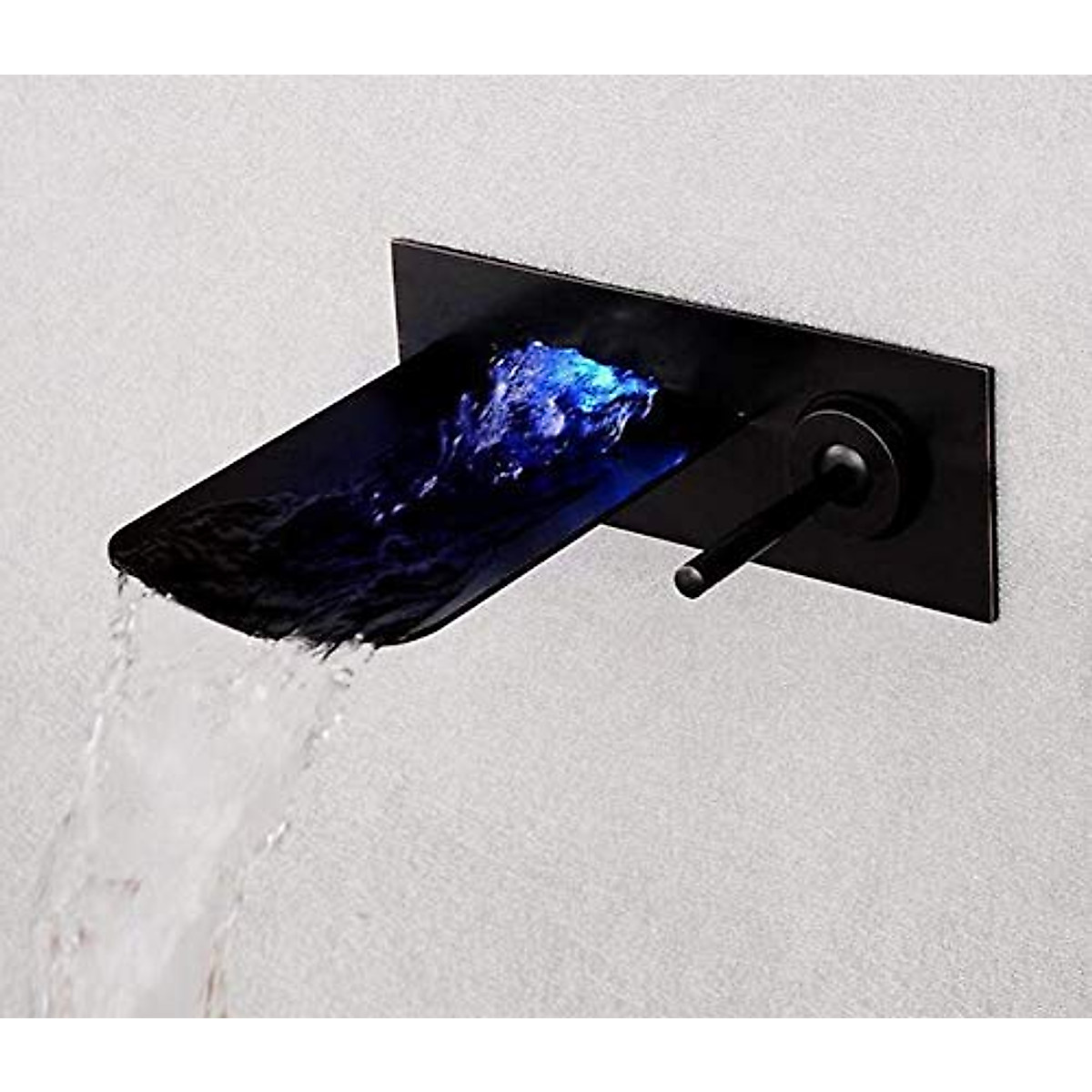 ShiSyan Y-LKUN Chrome Brass Faucetled Basin Faucet Bathroom Concealed Hot and Cold Waterfall Faucet Black