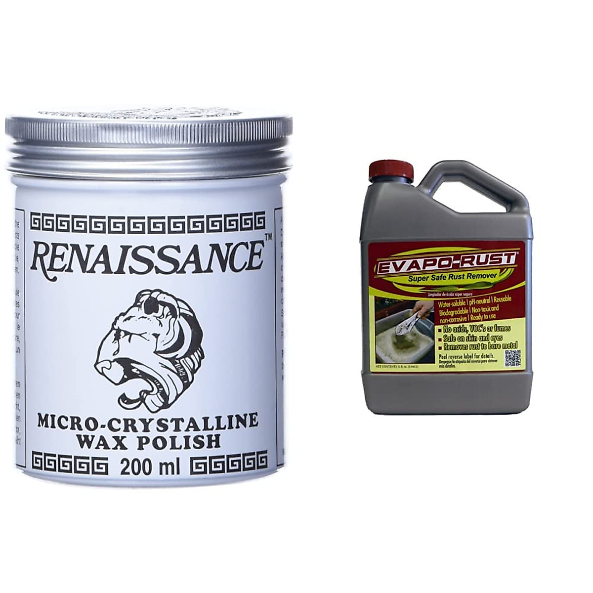 Renaissance unisex Wax Polish fixed blade hunting knife + CRC Evapo-Rust Rust Remover