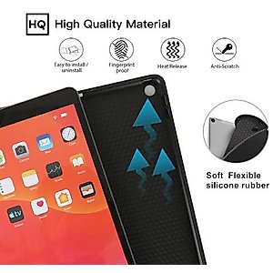 Hi Space for iPad 9th 8th 7th Generation Case for iPad 10.2 Case 2021 2020 2019 Composition Notebook with Pencil Holder, Book Trifold Protective Shockproof Cover with Auto Sleep Wake for A2270 A2428