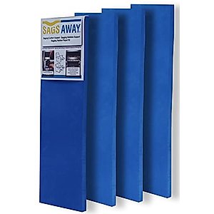 SagsAway 4 Piece Sagging Recliner DIY Repair Kit. No Tools Needed. High Density, Flexible Foam Padding Reinforcement. Four 18 Inch Firm Supports Per Set, Per Seat to Extend The Life of Recliners, Blue