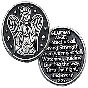 Cathedral Art, Pewter (Abbey & CA Gift) Guardian Angel Pocket Token, 1-Inch