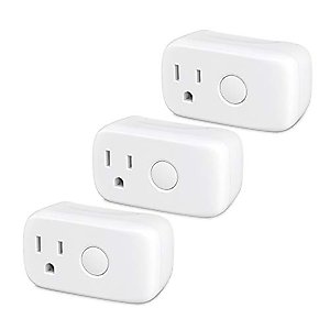 BroadLink Smart Plug, Mini Wi-Fi Timer Outlet Socket Works with Alexa/Google Home/IFTTT, No Hub Required, Remote Control Anywhere (3-Pack)