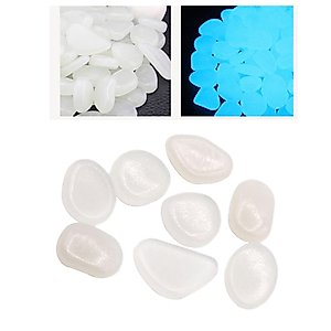 DOITOOL 100pcs Pebble Stones Aquarium Stones Glow in The Cobblestone Glow in The Dark Pebbles Luminous Stone Glow Pebbles Aquarium Decoration