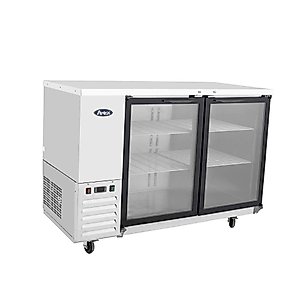 Atosa MBB48G Two Section 50W Back Bar Cooler with Glass Doors