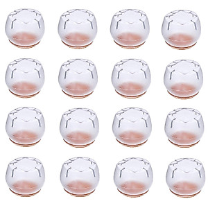 Maydahui 16PCS Round Chair Leg Floor Protectors Furniture Silicon Table Feet Covers Prevents Scratches Glides Caps Cups Fit 1-4/5 to 2 Inch （45-50mm）