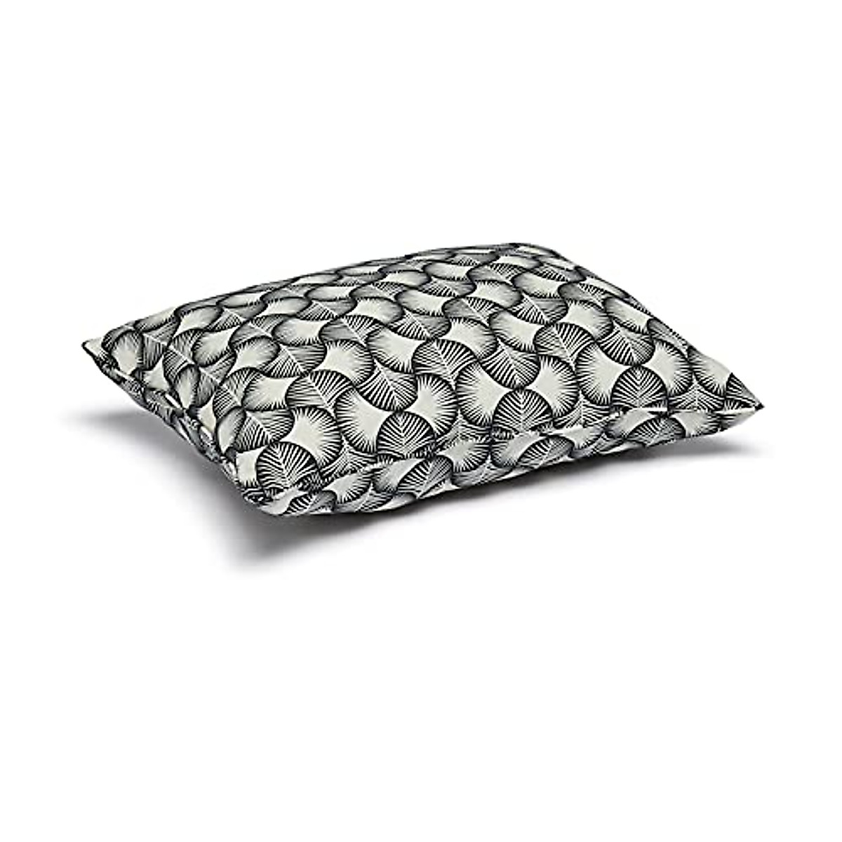 Amazon Basics Deep Seat Outdoor Patio Seat and Back Cushion Set 25 x 25 x 5 inches and 28 x 22 x 5 Inches, Black Fan Leaf