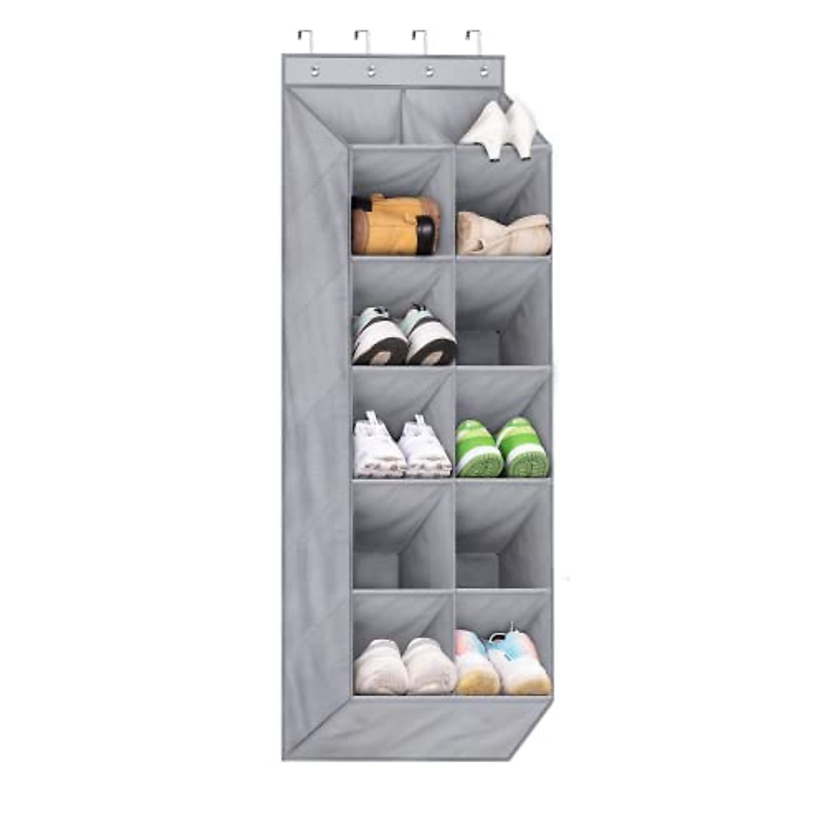 SLEEPING LAMB Shoe Rack for Door with Large Deep Pocket and Hanging Shoe Organizer for Closet Over The Door Shoe Rack