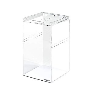 REPTI ZOO Magnetic Acrylic Case, 6x6x9 Inch Enclosure Reptile Breeding Box Terrarium Cage Tank for Tarantula Scorpion Sling Isopods Lizards Roach Invertebrates Insect Mantis