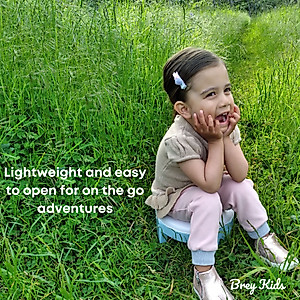 Portable Travel Potty for Toddler Kids 3-in-1 in Blue - Light, Easy with Stylish Carry Bag by Brey Kids