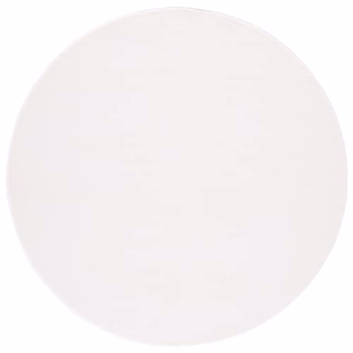 SAFAVIEH Faux Rabbit Fur Collection Area Rug - 6' Round, Off White, Solid Design, Non-Shedding Machine Washable & Slip Resistant Ideal for High Traffic Areas in Living Room, Bedroom (FRF500A)