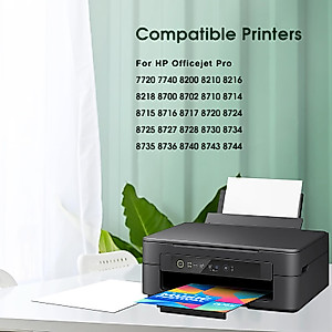 Clorisun 952 952XL Ink Cartridge Combo Pack Replacement for HP OfficeJet Pro 8710 7740 8720 8715 8210 8740 8702 7720 8725 8700 8730 Printer Ink (Black, Cyan, Magenta, Yellow, 4-Pack)