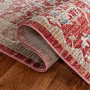 SAFAVIEH Kenitra Collection 10' x 14' Red / Beige KRA661R Vintage Oriental Distressed Area Rug