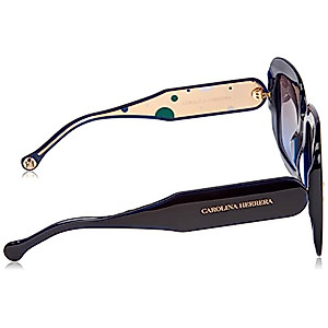 Carolina Herrera Grey Shaded Blue Square Ladies Sunglasses CH 0010/S 0PJP/GB 52