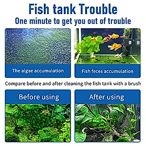 Wedoelsim Aquarium Scrubber 6 in 1 Clean Tool Fishing Nets, Gravel Rake, Fish Tank Brush, Aquatic Grass Clip, Algae Scraper