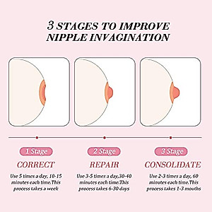 4 Pieces Nipple Sucker Nipple Corrector Nipple Puller Women Breastfeeding Flat Inverted Nipple, Aspirator Nipples Retraction Nipples Silicone Cups for Mommy Girl (Pink)