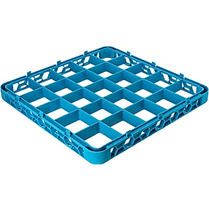 CFS RE2514 OptiClean 25 Compartment Cup Rack Extender, 3-1/2" Compartments, Blue (Pack of 6)