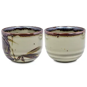 Product of Gifu Japan Mino Ware Traditional Japanese Sake Set, Tokkuri Bottle and 4 Ochoko Cups, Green Mashikodake