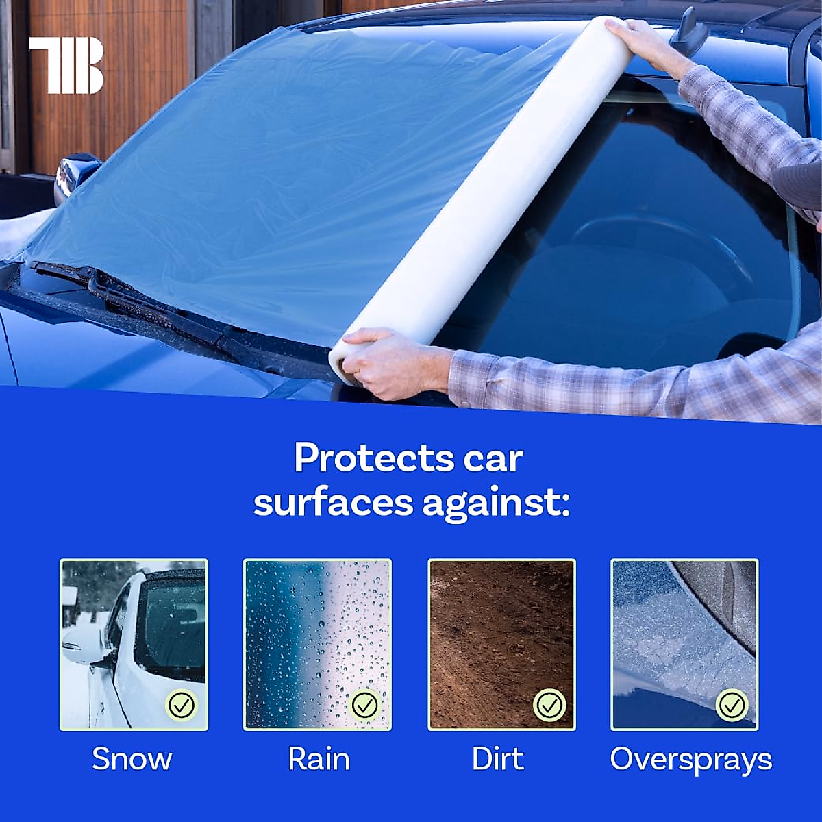 Crash Wrap, 36 inch x 100 feet, Clear Collision Wrap for Damaged Vehicles & Car Windows, Removes Cleanly, Made in America