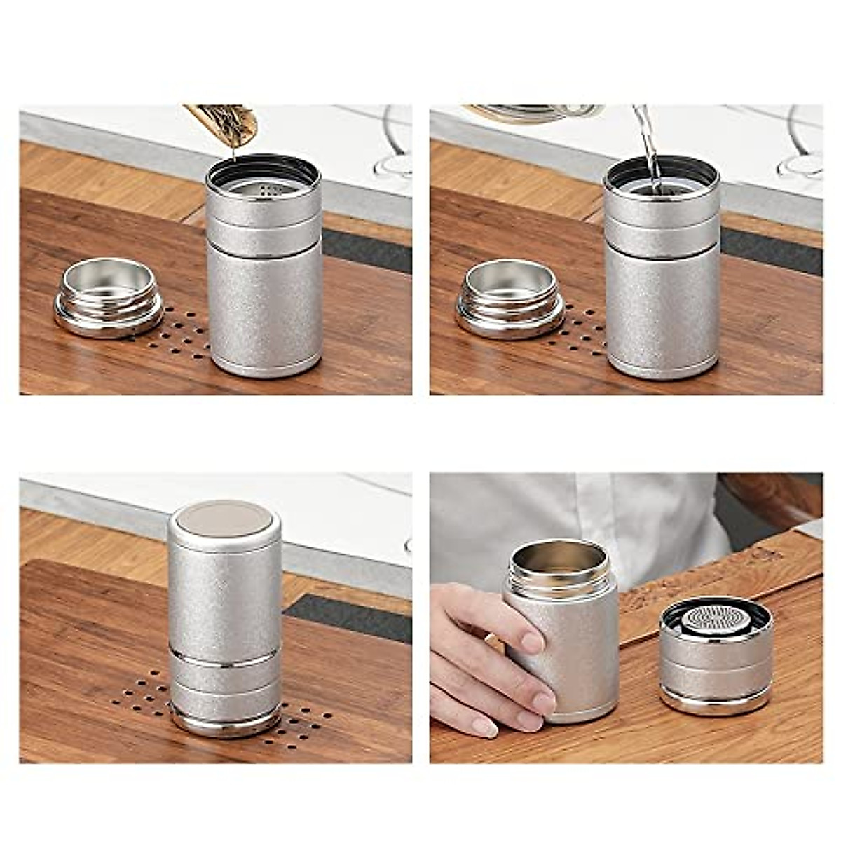 XDCHLK Portable Thermos Mug Cup 316 Stainless Steel Vacuum Insulation Flask Tea Water Bottle Thermal Thermocup (Color : D, Size : 400ml)
