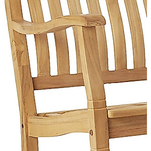 Cambridge Casual Wooden Arie Patio Porch Rocking Chair for Outdoor, Single Item/Natural Teak